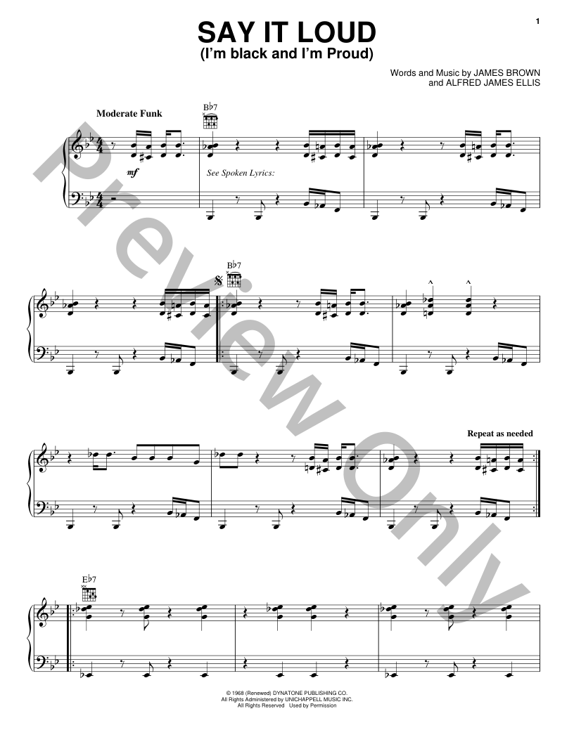 Say It Loud (I'm Black And I'm Proud) | J.W. Pepper