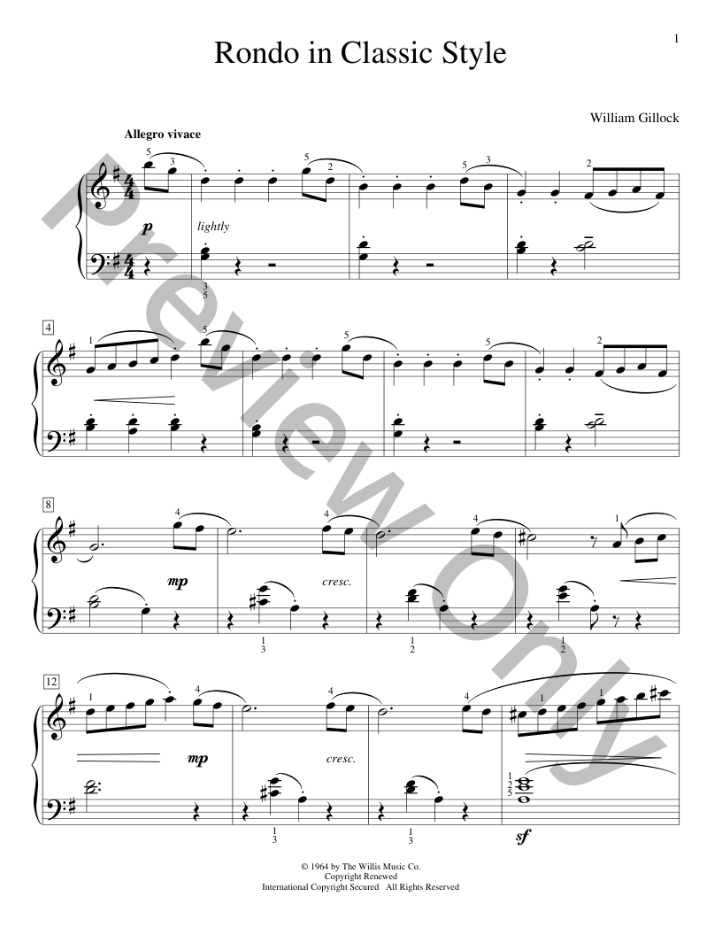 Rondo In Classic Style | J.W. Pepper