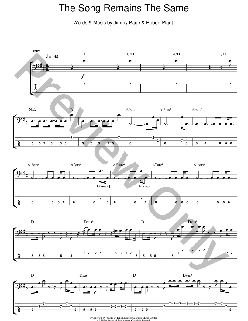 The Song Remains The Same | J.W. Pepper