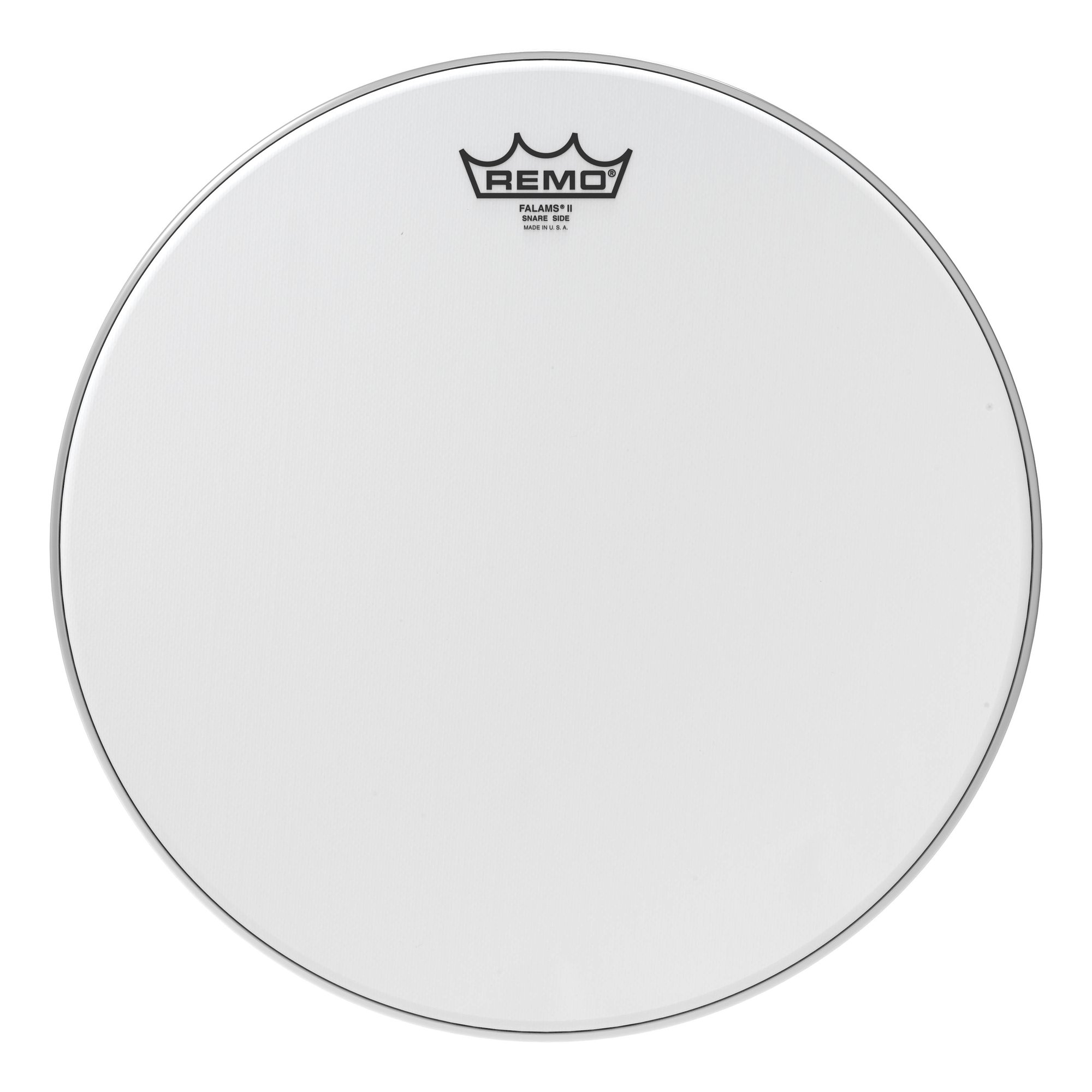 Remo Marching Snare Side Falams II Smooth White Drum Heads, Crimped | J ...