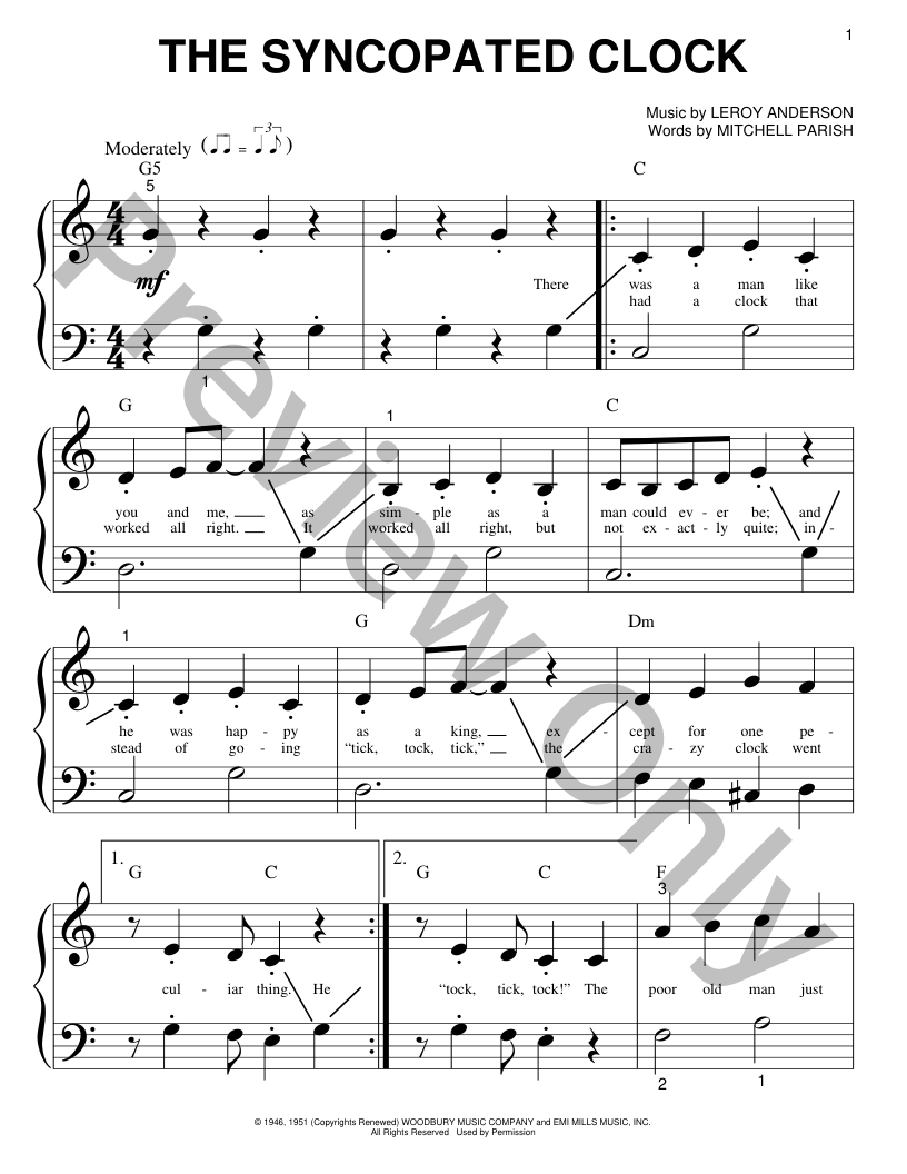 The Syncopated Clock | J.W. Pepper