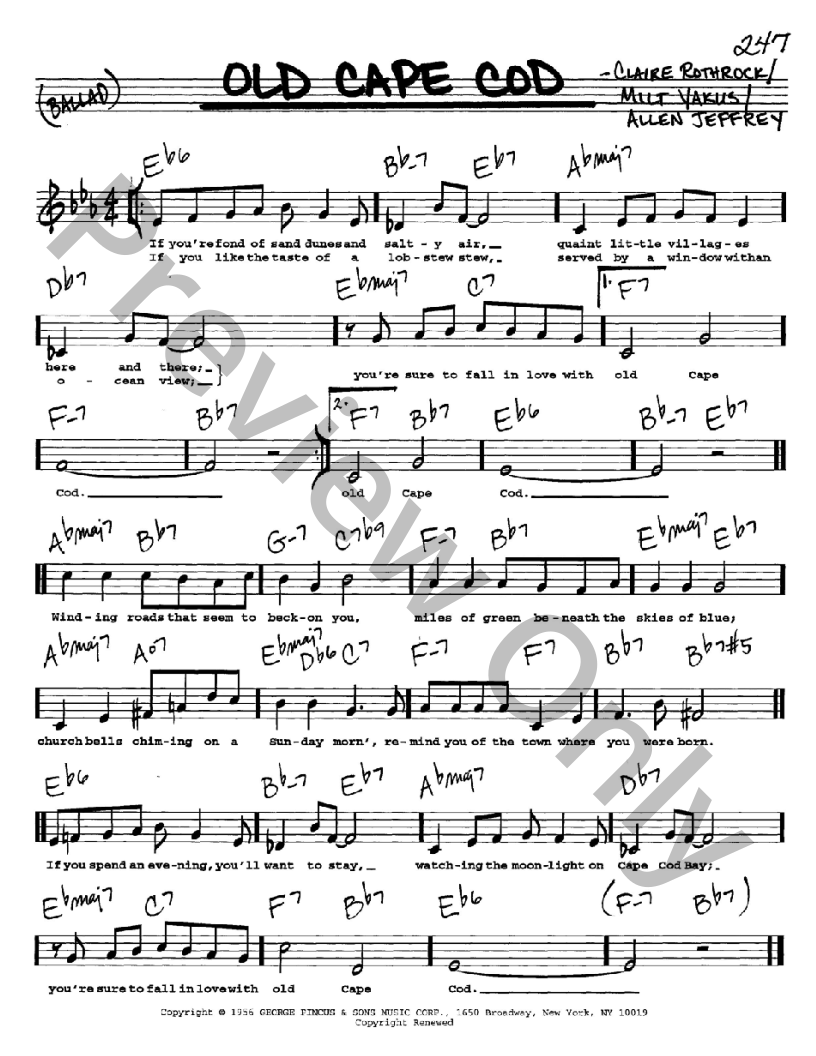 Old Cape Cod | J.W. Pepper