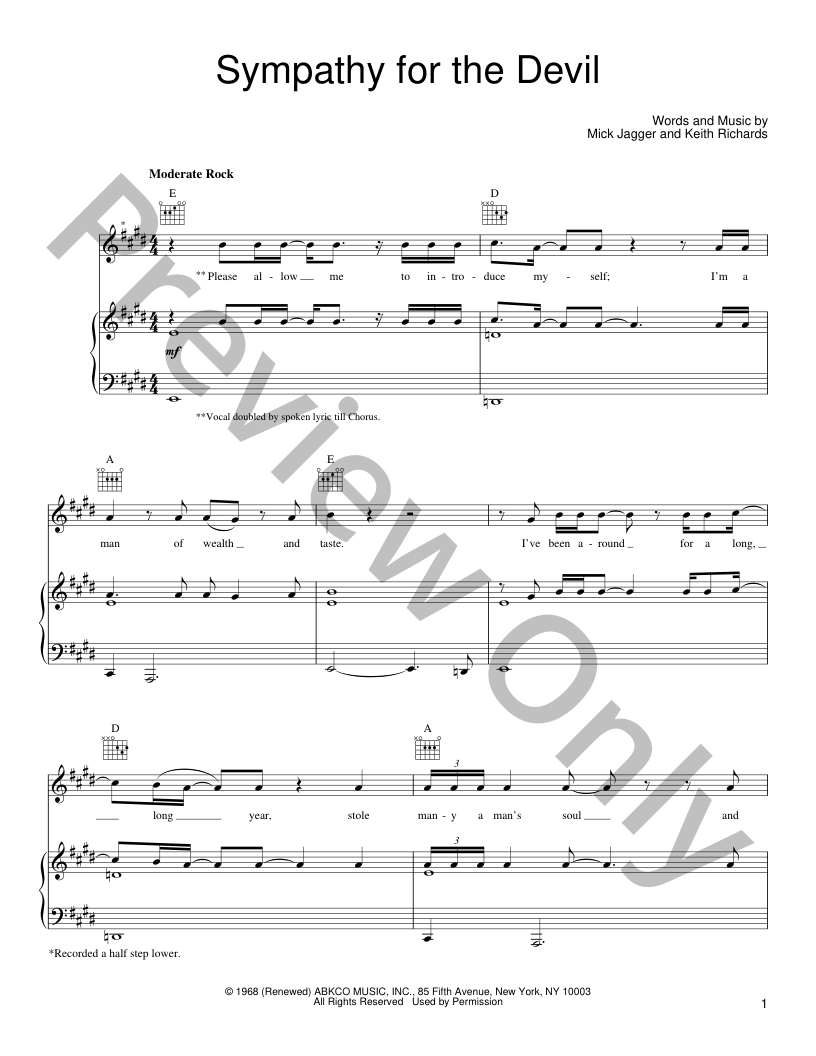 Sympathy For The Devil | J.W. Pepper