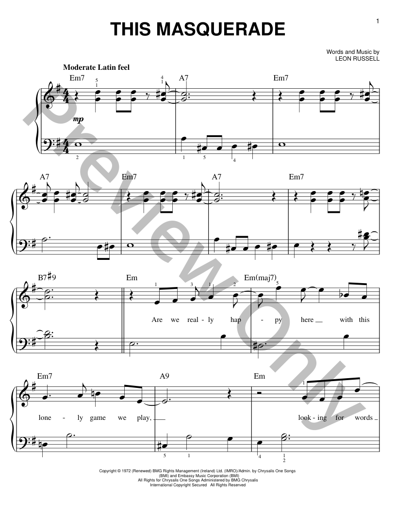 This Masquerade | J.W. Pepper