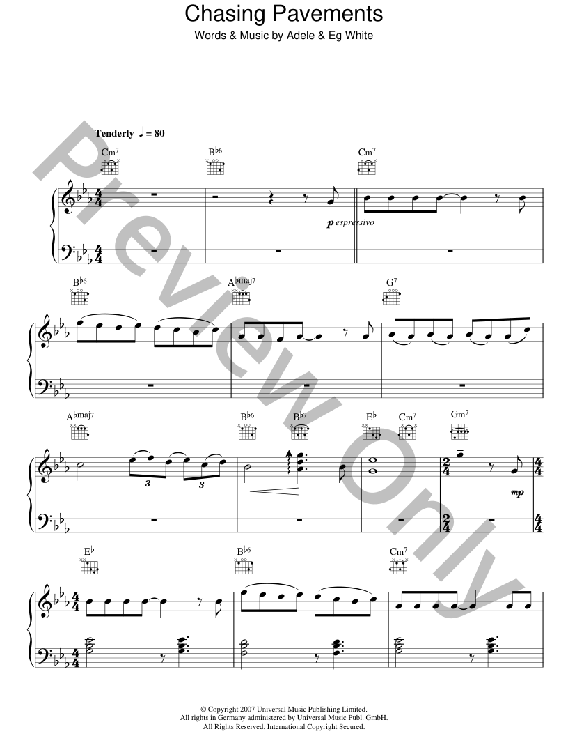 Chasing Pavements | J.W. Pepper