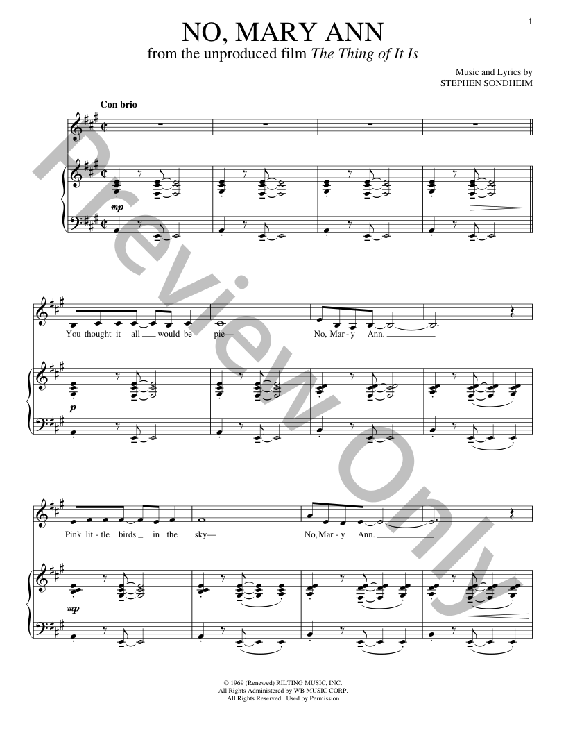 No, Mary Ann | J.W. Pepper