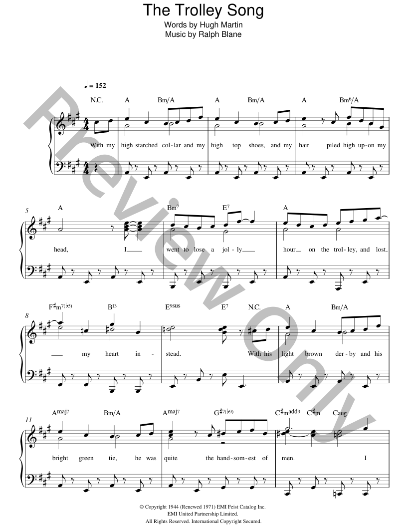 The Trolley Song | J.W. Pepper