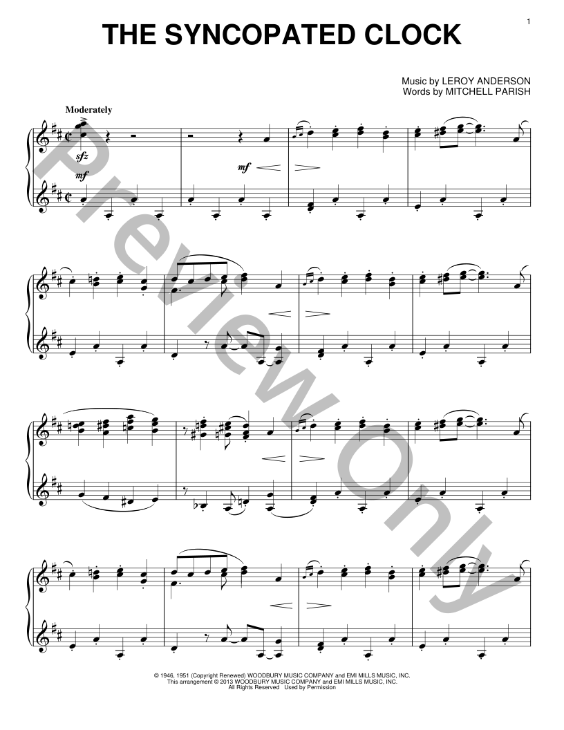 The Syncopated Clock | J.W. Pepper