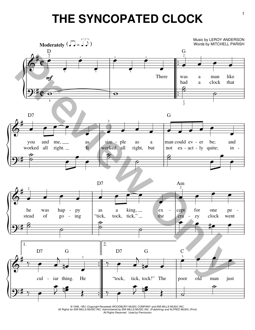 The Syncopated Clock | J.W. Pepper