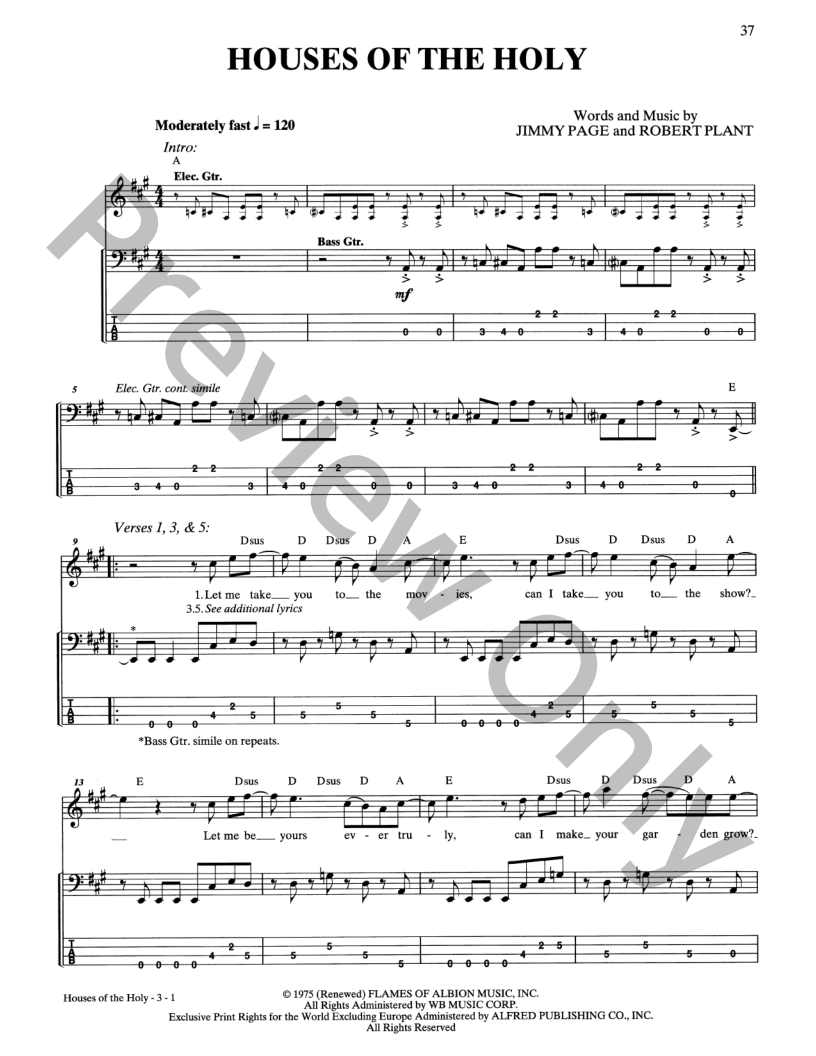 Houses Of The Holy | J.W. Pepper