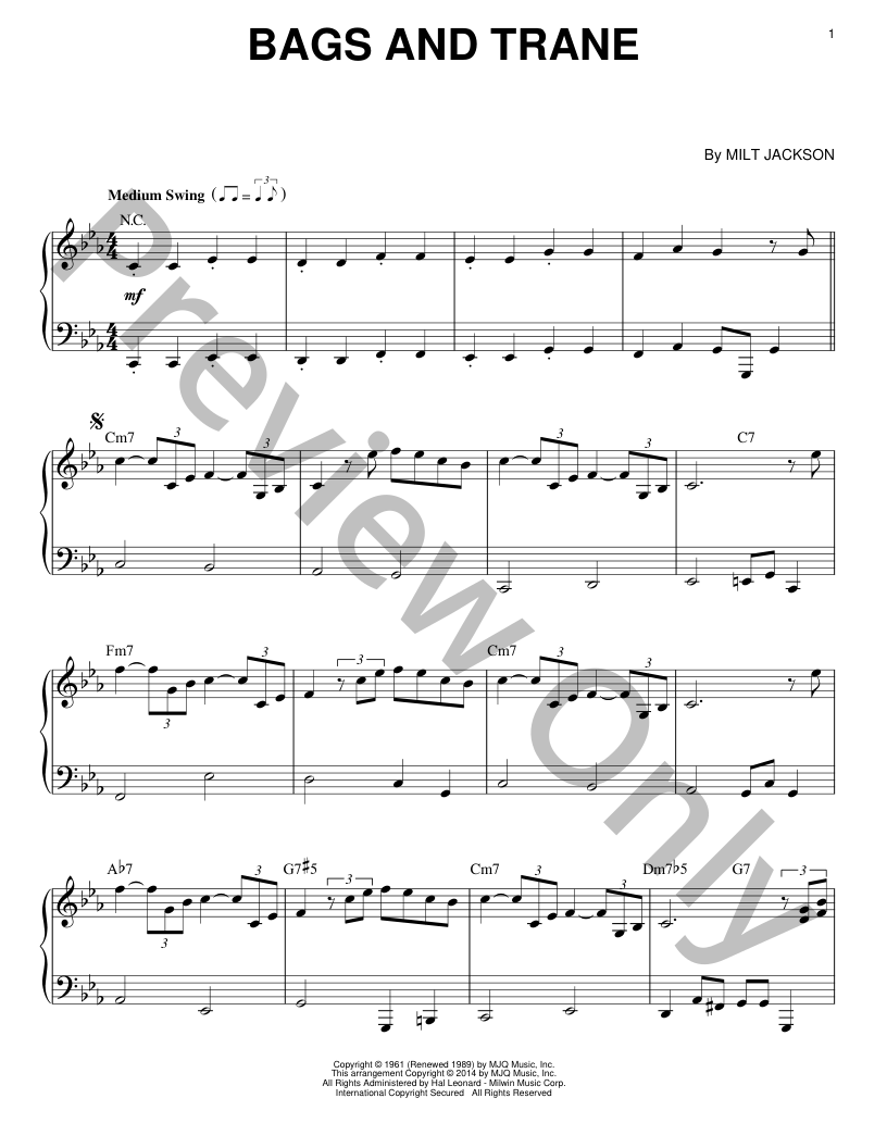 Bags And Trane | J.W. Pepper