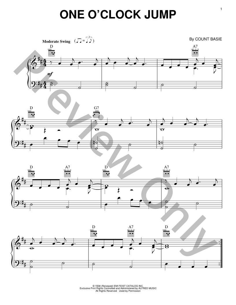 One O'Clock Jump | J.W. Pepper