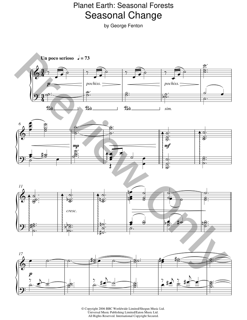 Planet Earth: Seasonal Change | J.W. Pepper