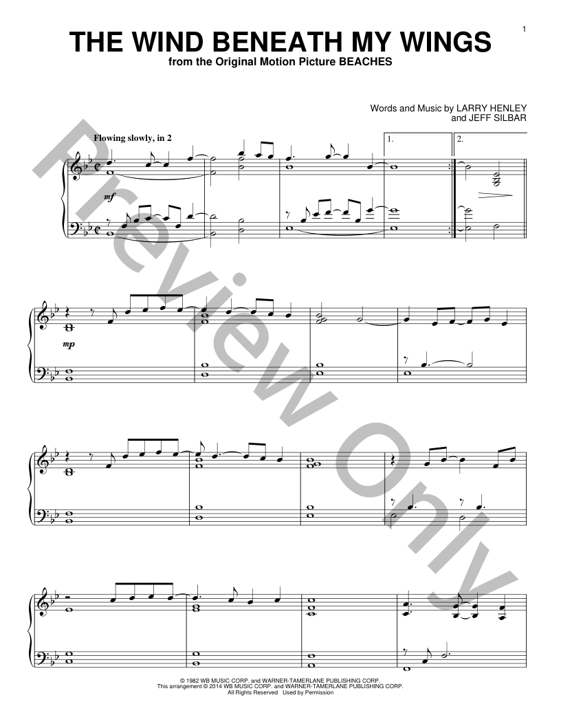 The Wind Beneath My Wings | J.W. Pepper