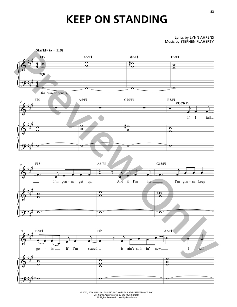 Keep On Standing P/V/G Sheet Music | J.W. Pepper
