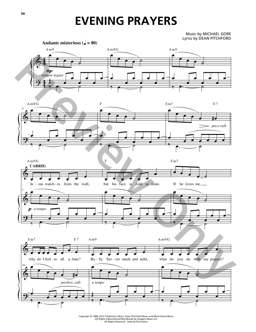 Evening Prayers | J.W. Pepper