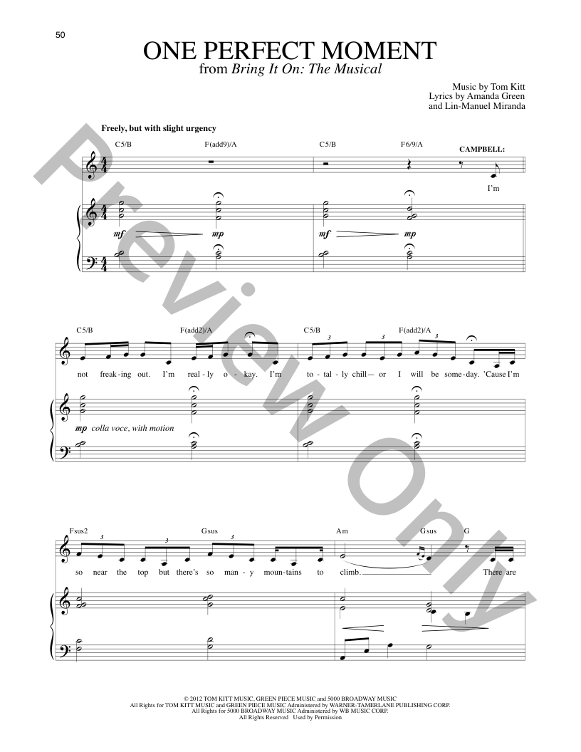 One Perfect Moment P/V/G Sheet Music | J.W. Pepper