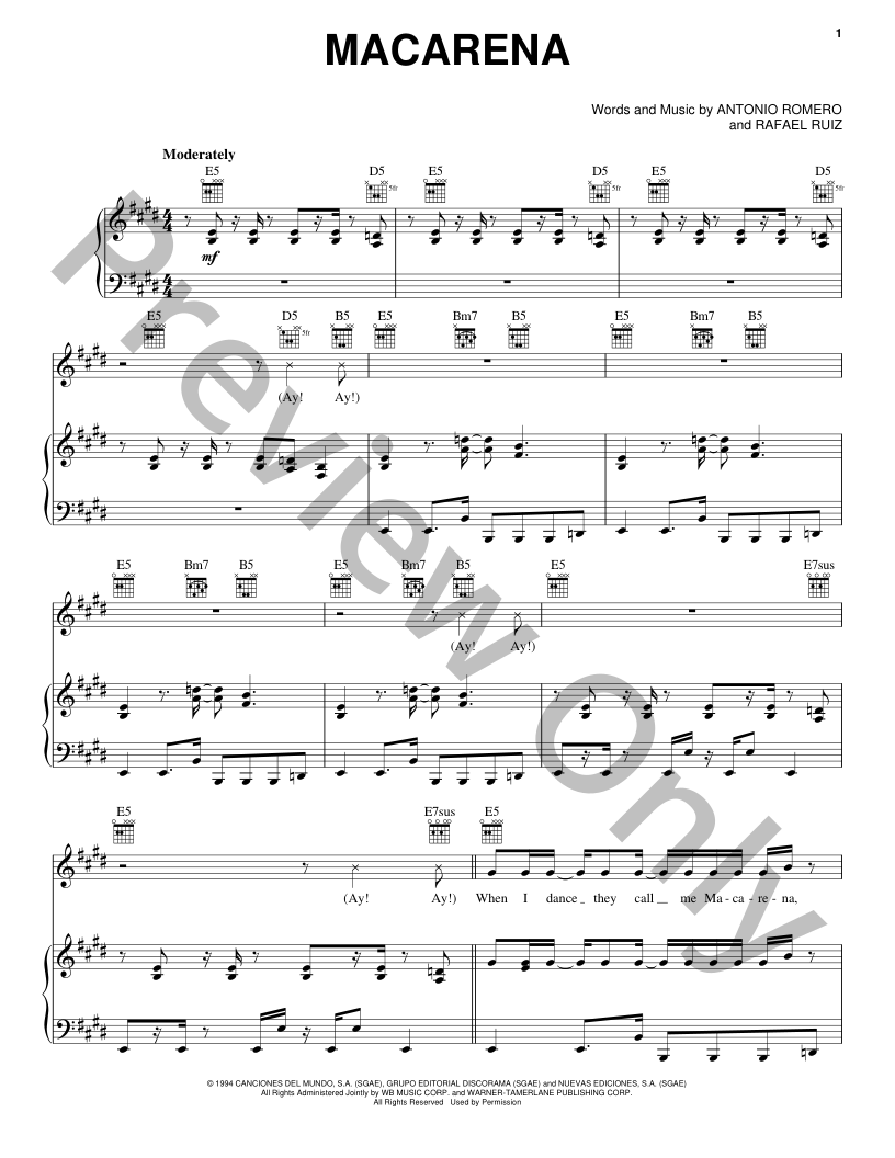 Macarena | J.W. Pepper