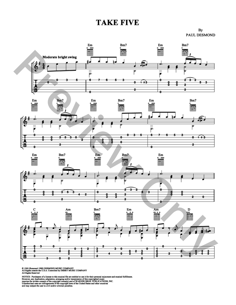 Take Five | J.W. Pepper