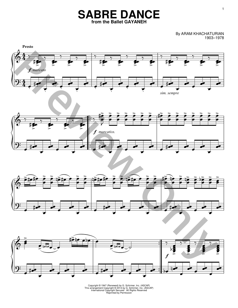 Sabre Dance | J.W. Pepper