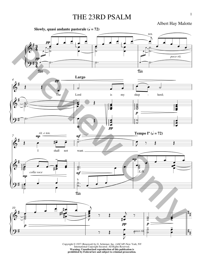 The 23rd Psalm | J.W. Pepper