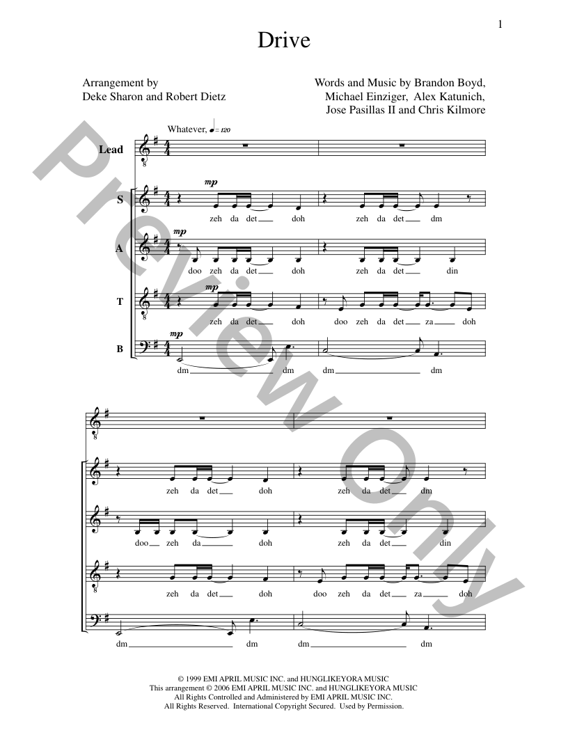 Drive Choral Sheet Music | J.W. Pepper