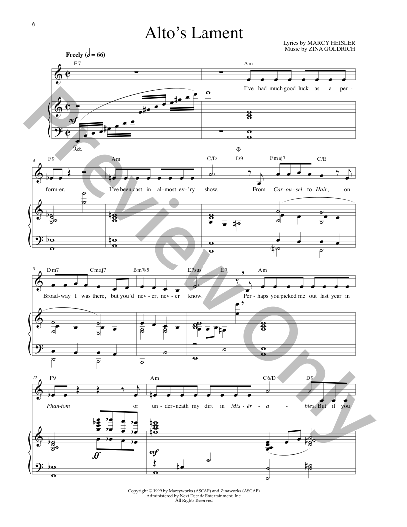 The Alto's Lament | J.W. Pepper