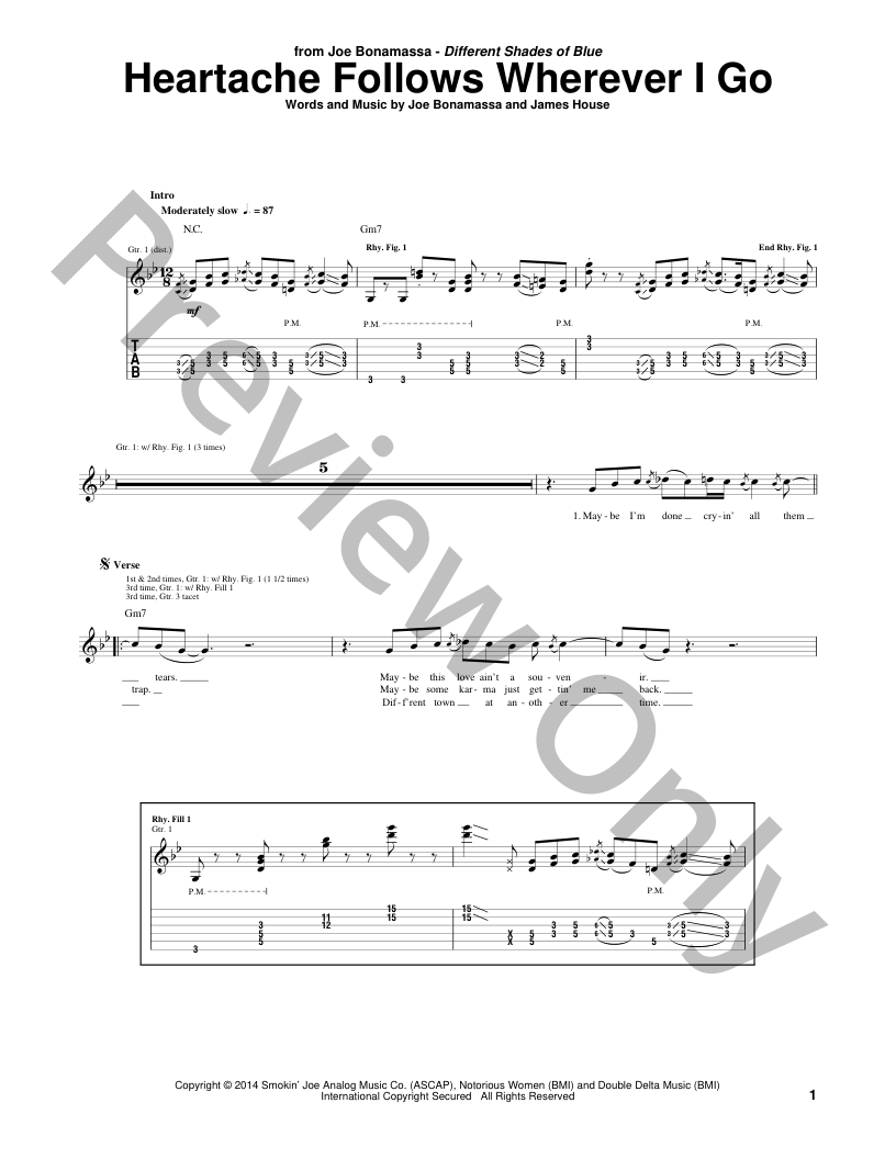 Heartache Follows Wherever I Go | J.W. Pepper