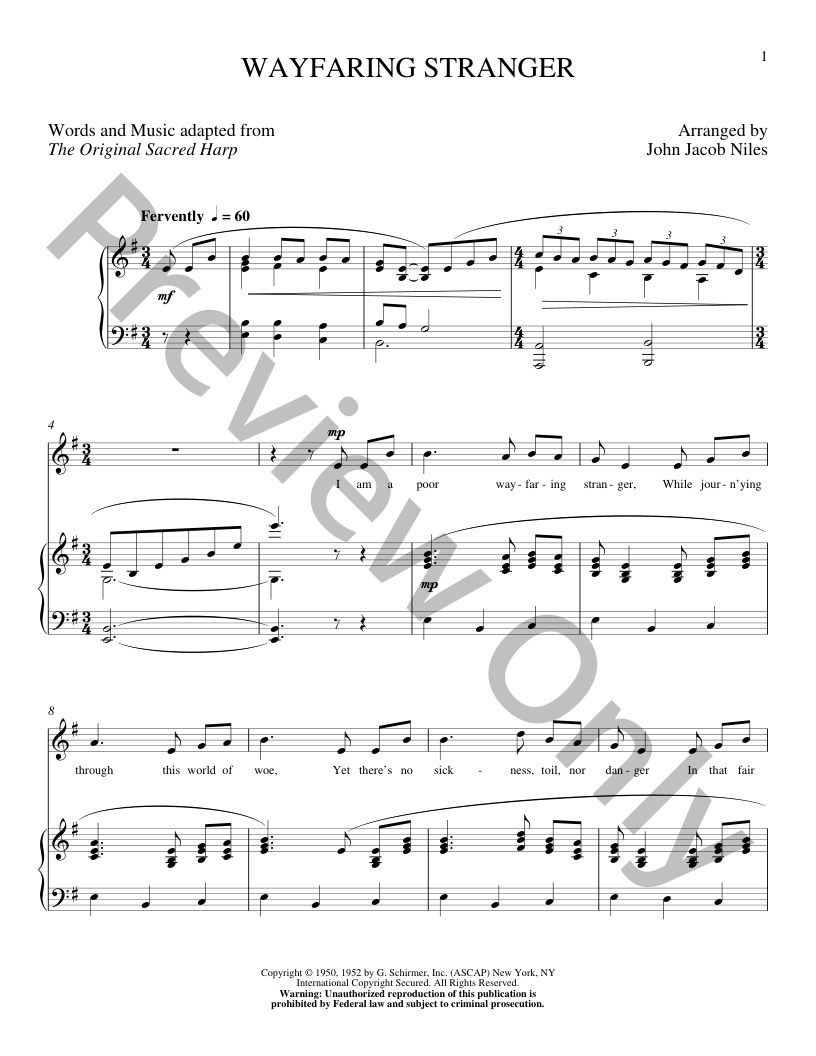 Wayfaring Stranger | J.W. Pepper