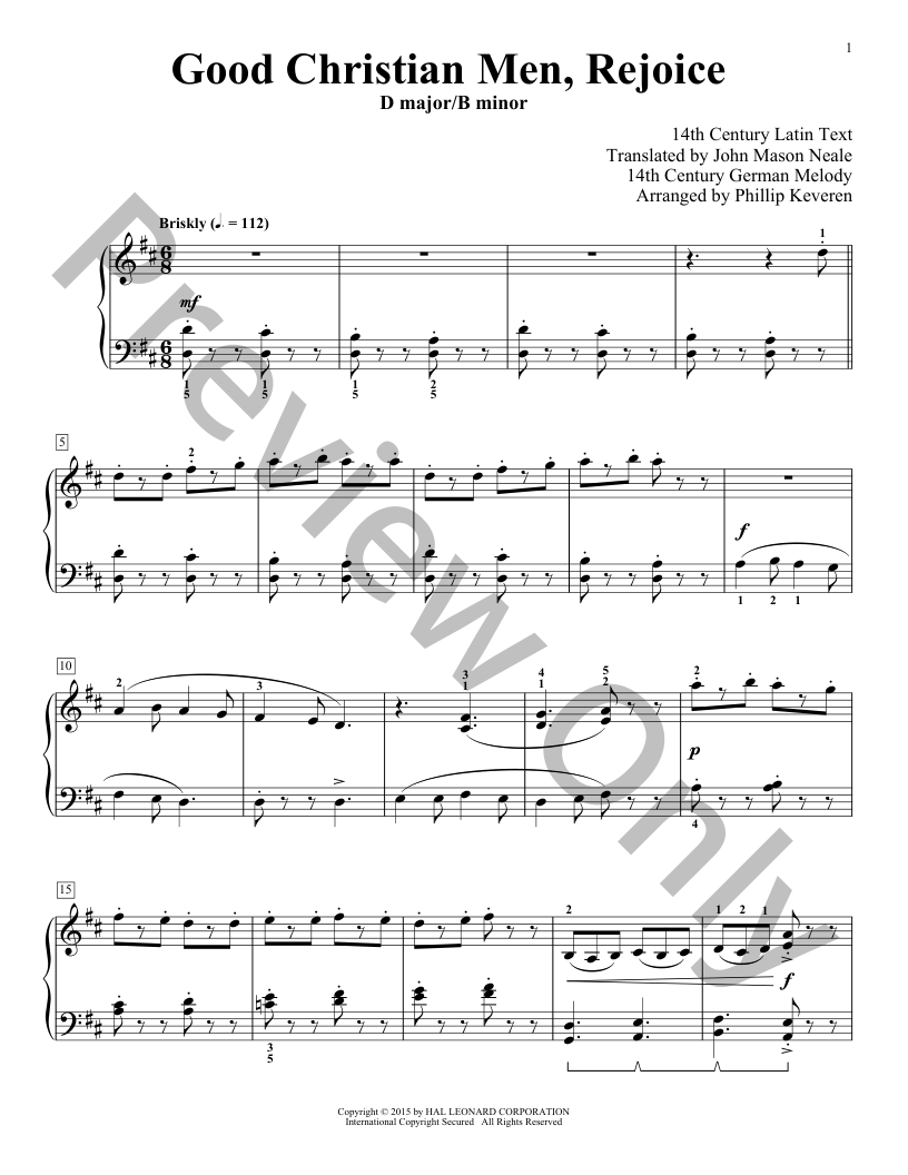 Good Christian Men, Rejoice | J.W. Pepper