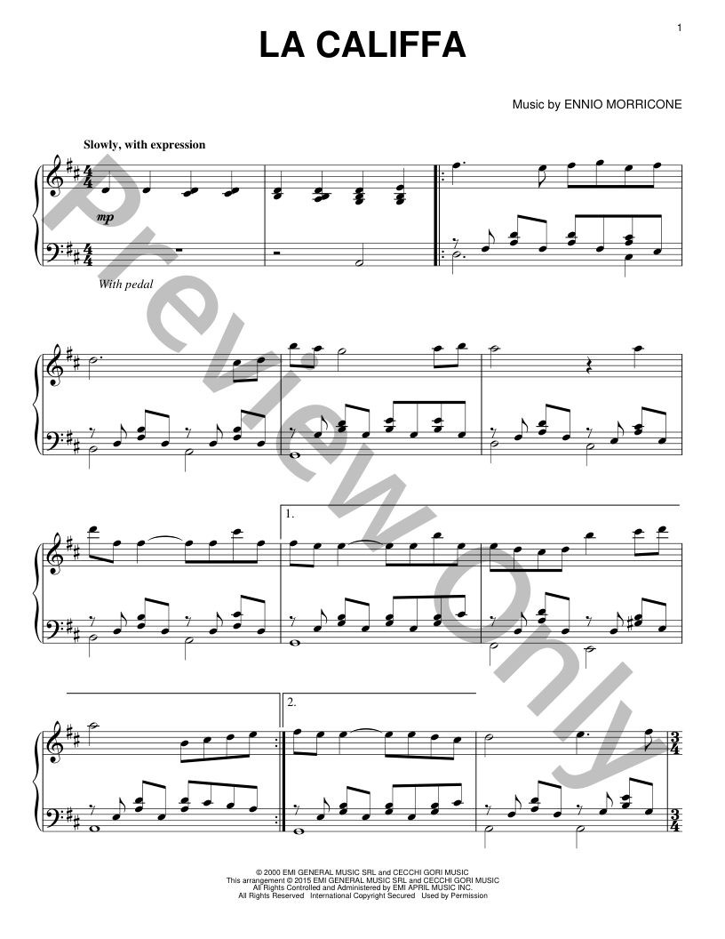 La Califfa | J.W. Pepper