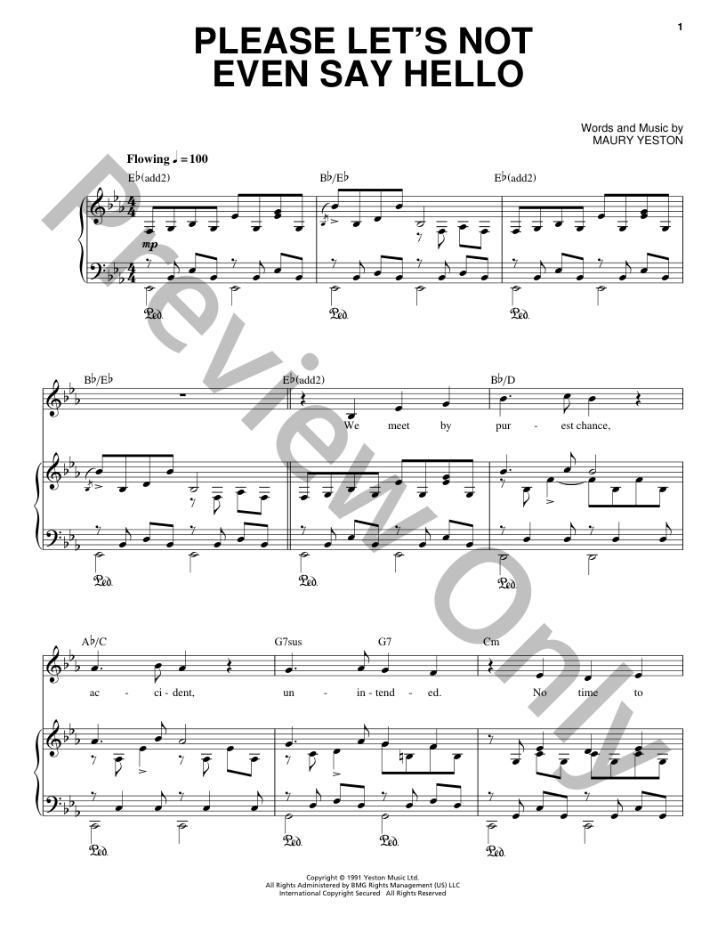 Please Let's Not Even Say Hello | J.W. Pepper