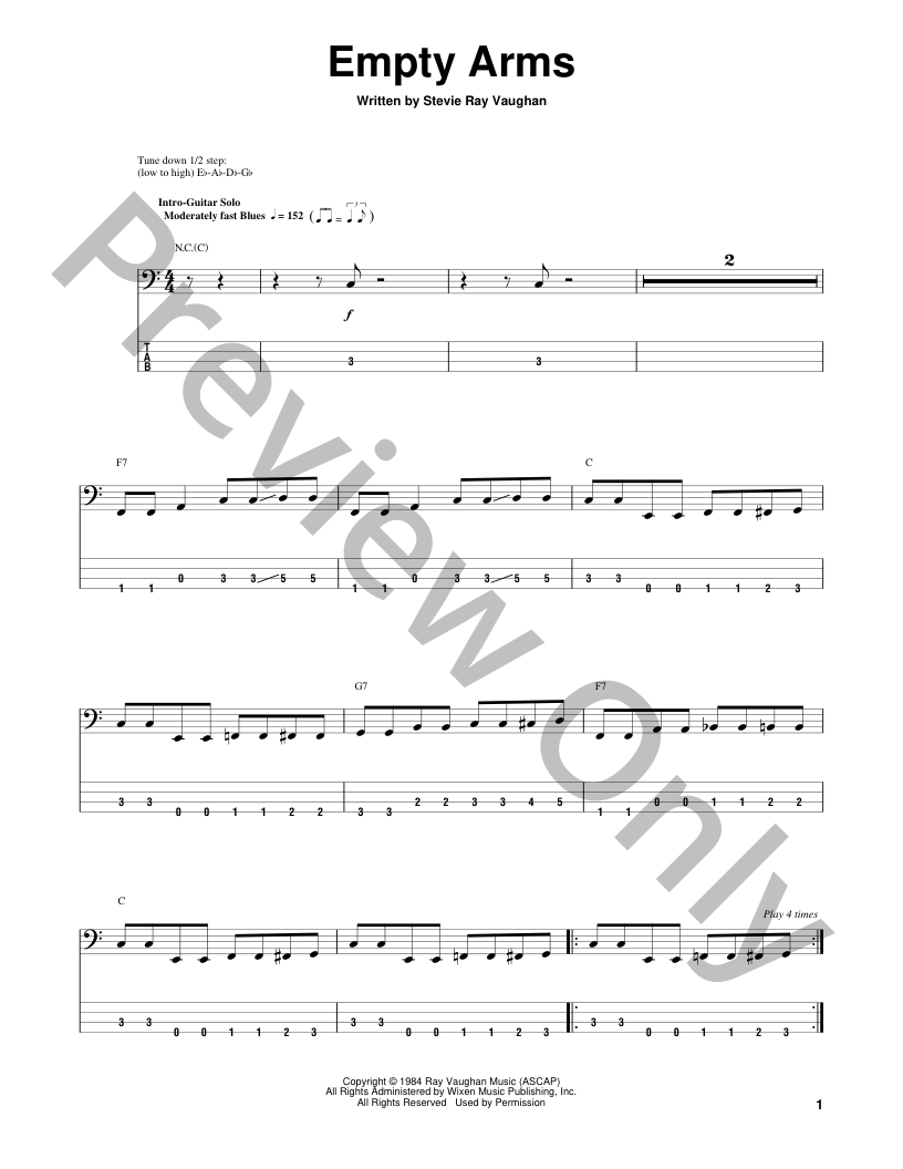 Empty Arms Guitar/Fretted Sheet Music | J.W. Pepper
