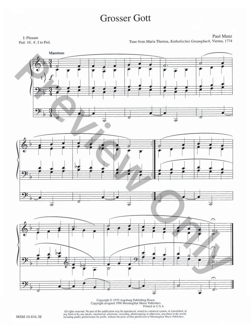 Grosser Gott | J.W. Pepper