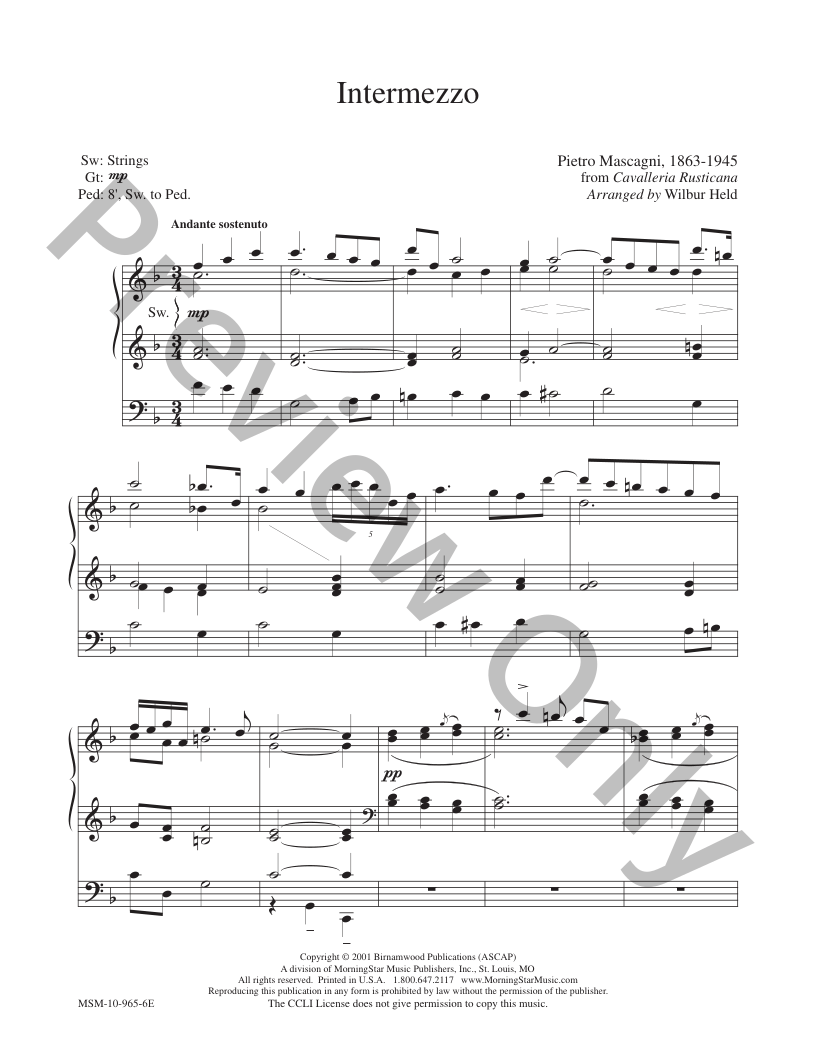 Intermezzo | J.W. Pepper