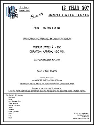 Is That So? Jazz Sheet Music | J.W. Pepper