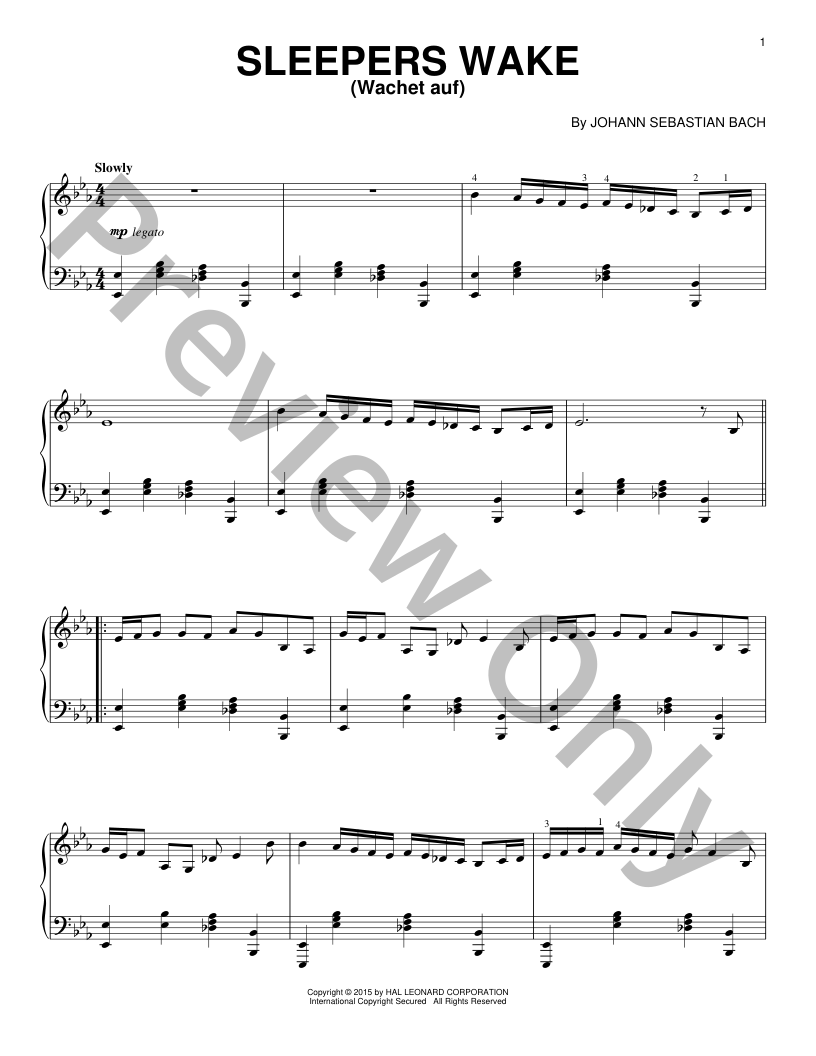 Sleepers, Awake | J.W. Pepper