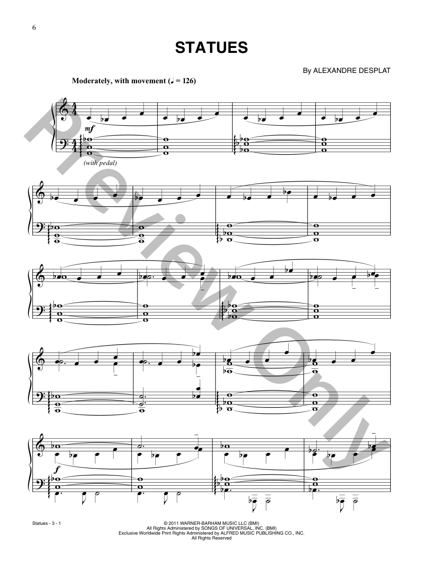 Statues Piano Sheet Music | J.W. Pepper