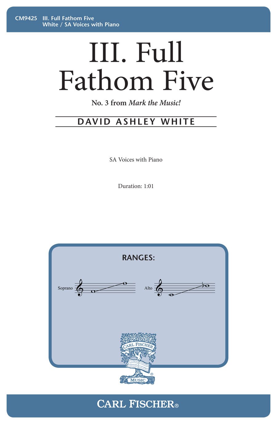 Full Fathom Five Choral Sheet Music | J.W. Pepper