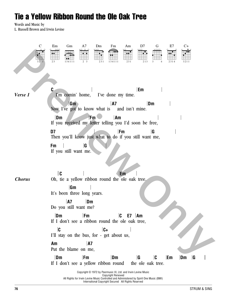 Tie A Yellow Ribbon Round The Ole Oak Tree | J.W. Pepper