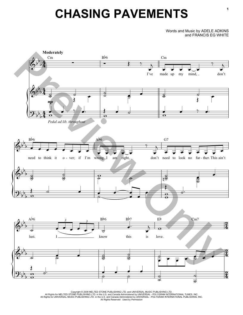 Chasing Pavements | J.W. Pepper