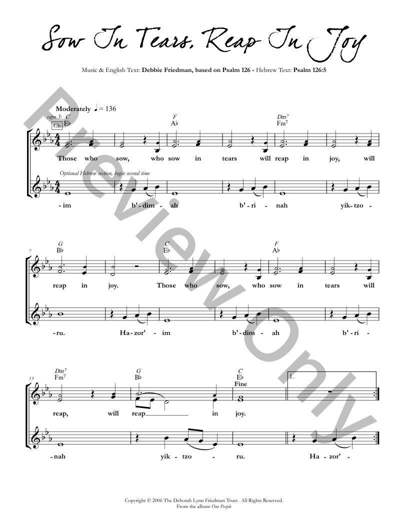 Sow In Tears, Reap In Joy | J.W. Pepper