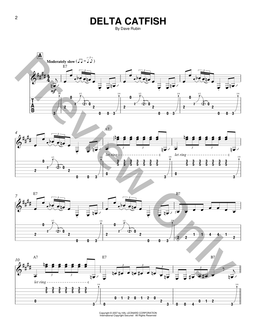 Delta Catfish Guitar/Fretted Sheet Music | J.W. Pepper