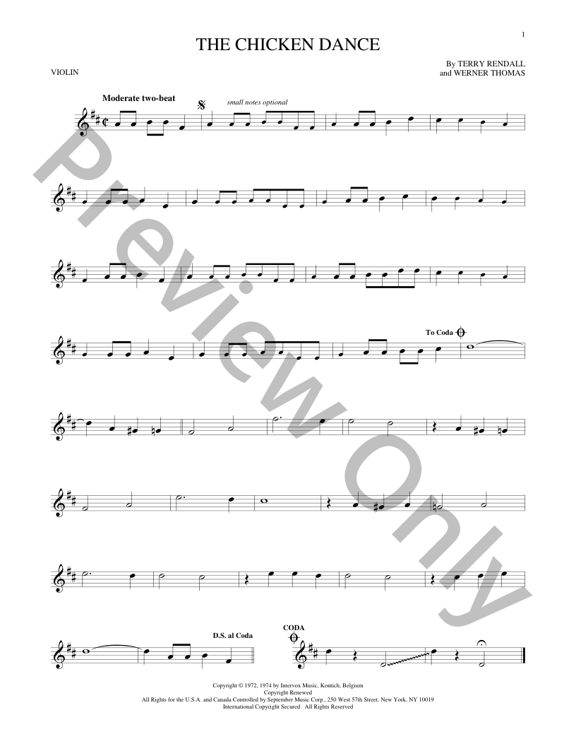 The Chicken Dance Sheet Music | J.W. Pepper