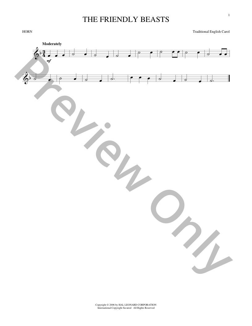 The Friendly Beasts | J.W. Pepper