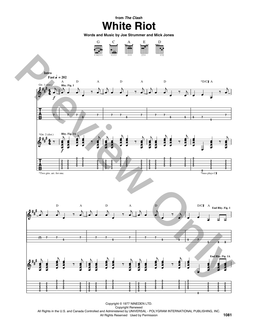 White Riot | J.W. Pepper