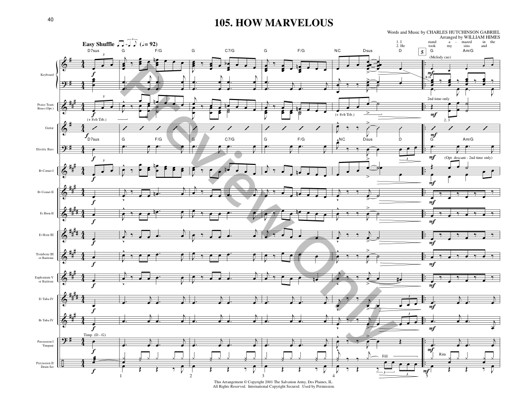 How Marvelous Concert Band Sheet Music | J.W. Pepper