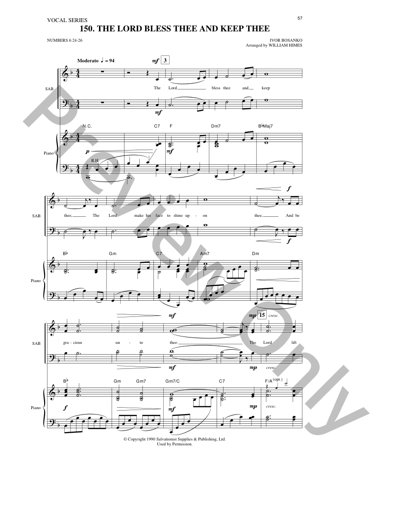 The Lord Bless Thee And Keep Thee | J.W. Pepper