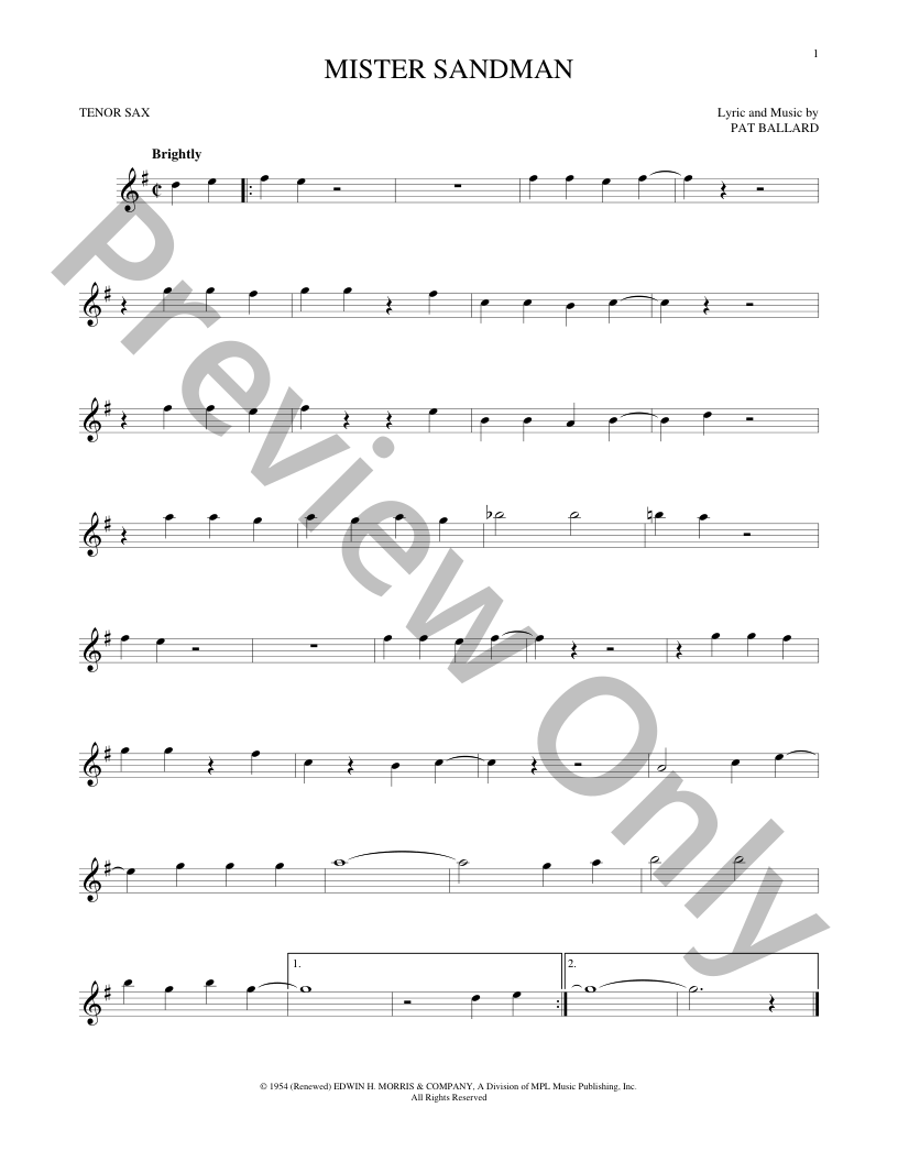 Mister Sandman | J.W. Pepper