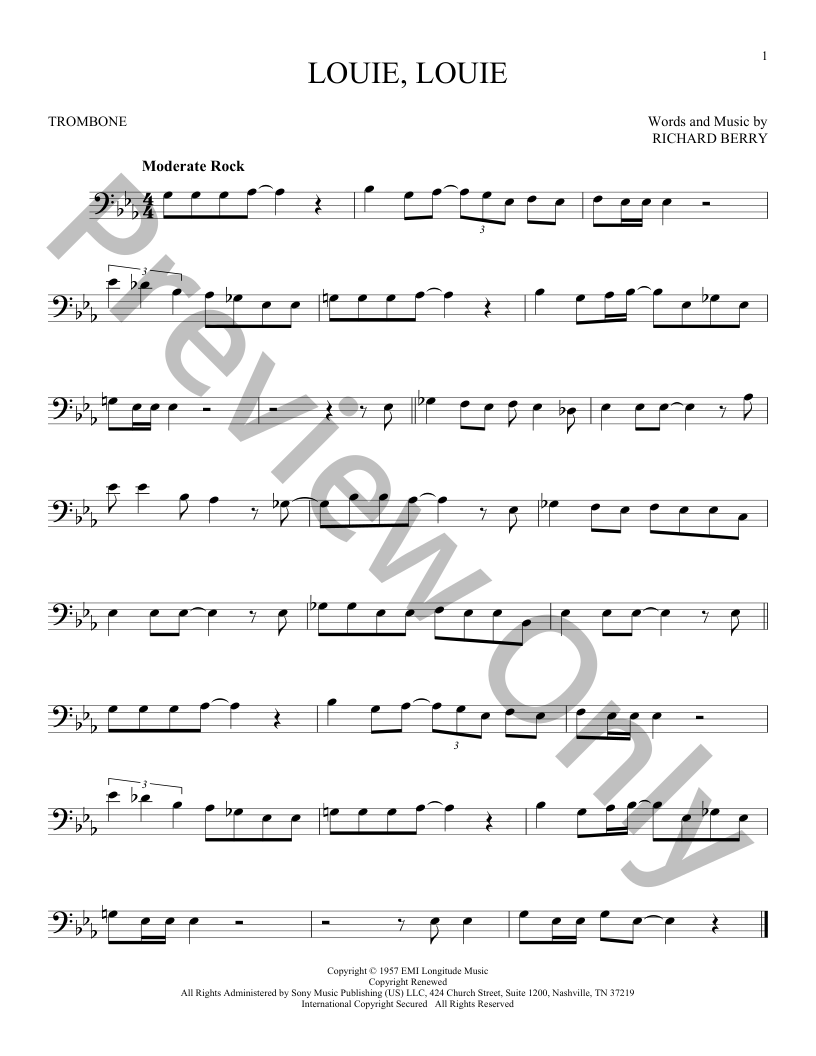 Louie, Louie | J.W. Pepper